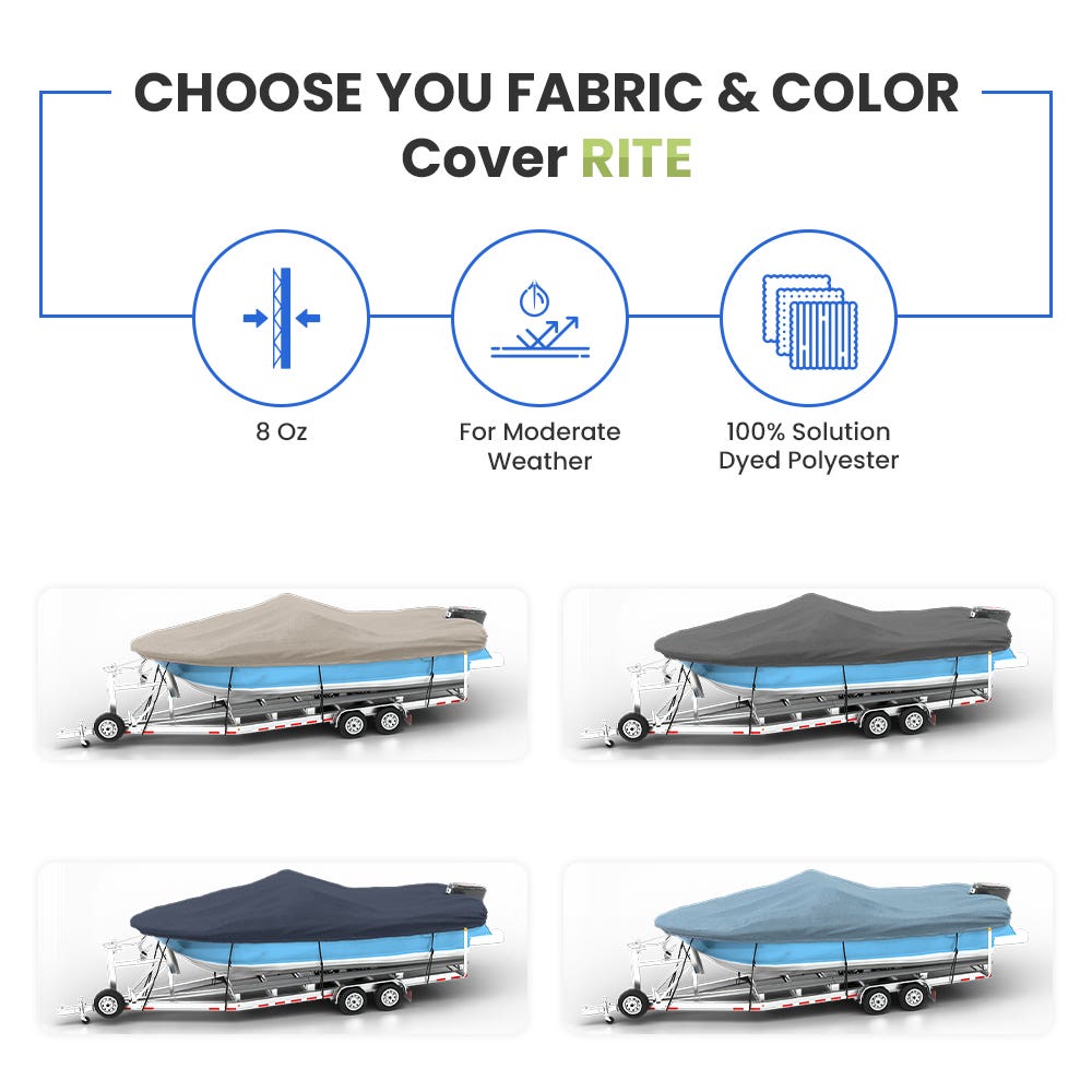 All-Weather Protection Deck Boat Cover with 10 Years Warranty | Covers&All