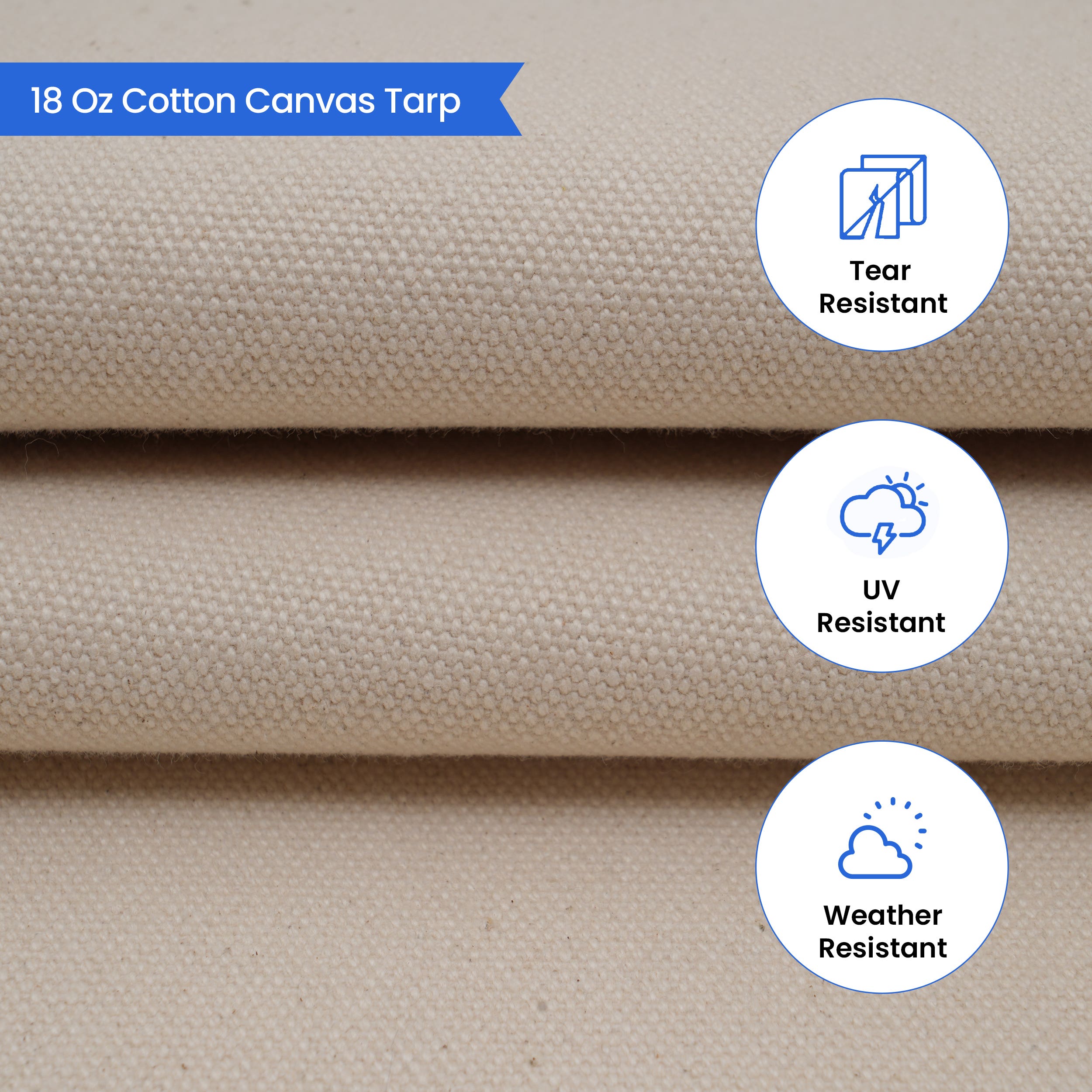 #8 Custom Cotton Duck Canvas Tarp | Covers & All