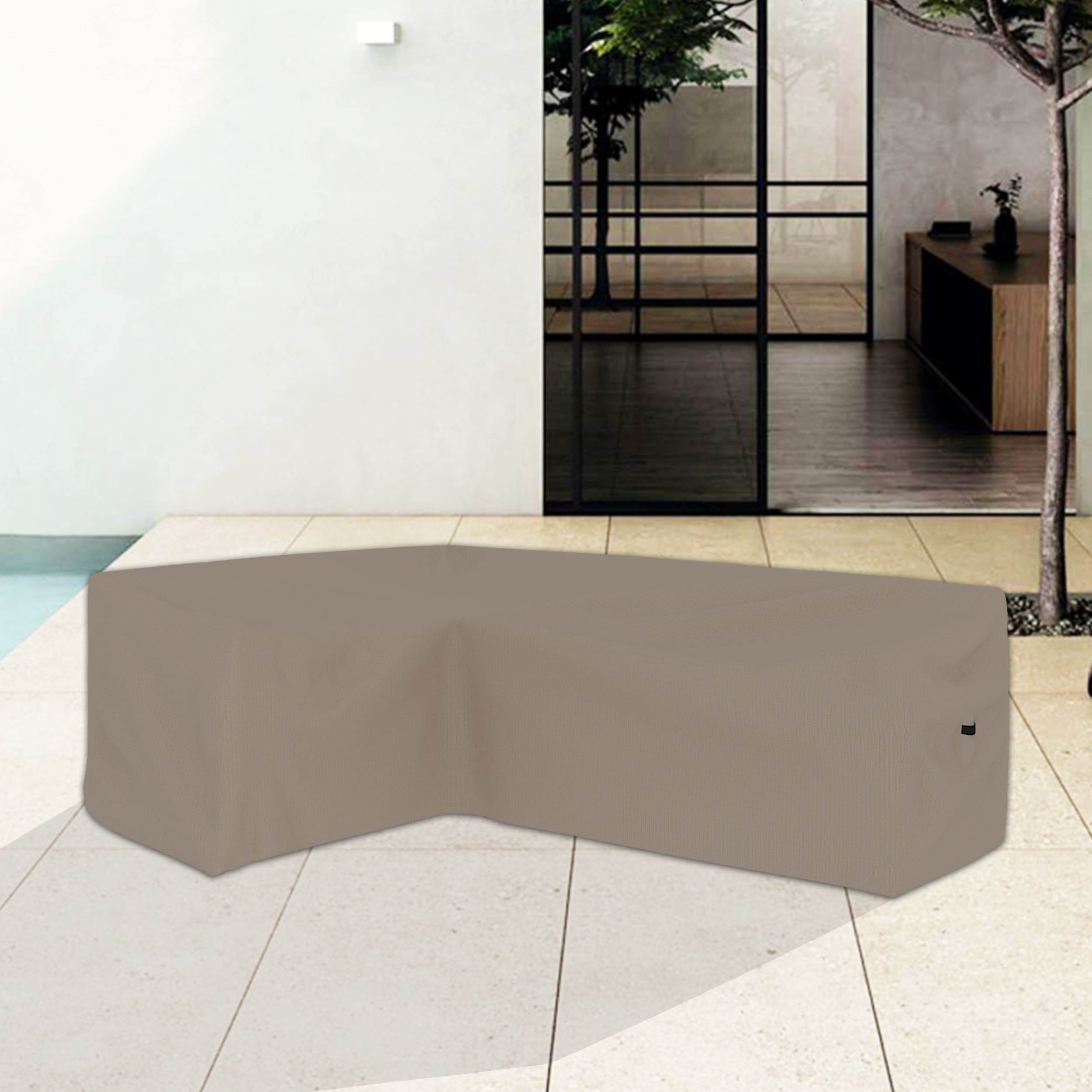 L Shape Slanted Outdoor Custom Covers at Limited 20% Off | Covers & All