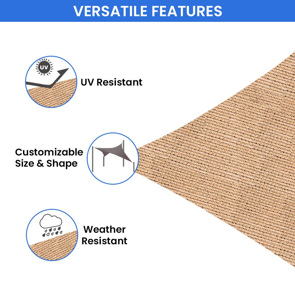 Triangle Shade Sail - Outdoor Sail Shade & Get 20% OFF | Covers & All