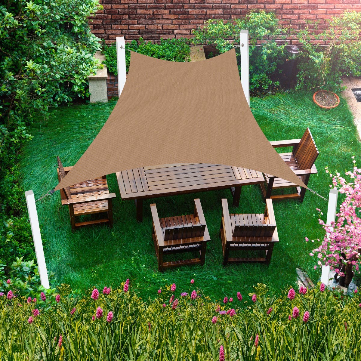 Custom 4-Sided Sun Shade Sails | Covers & All
