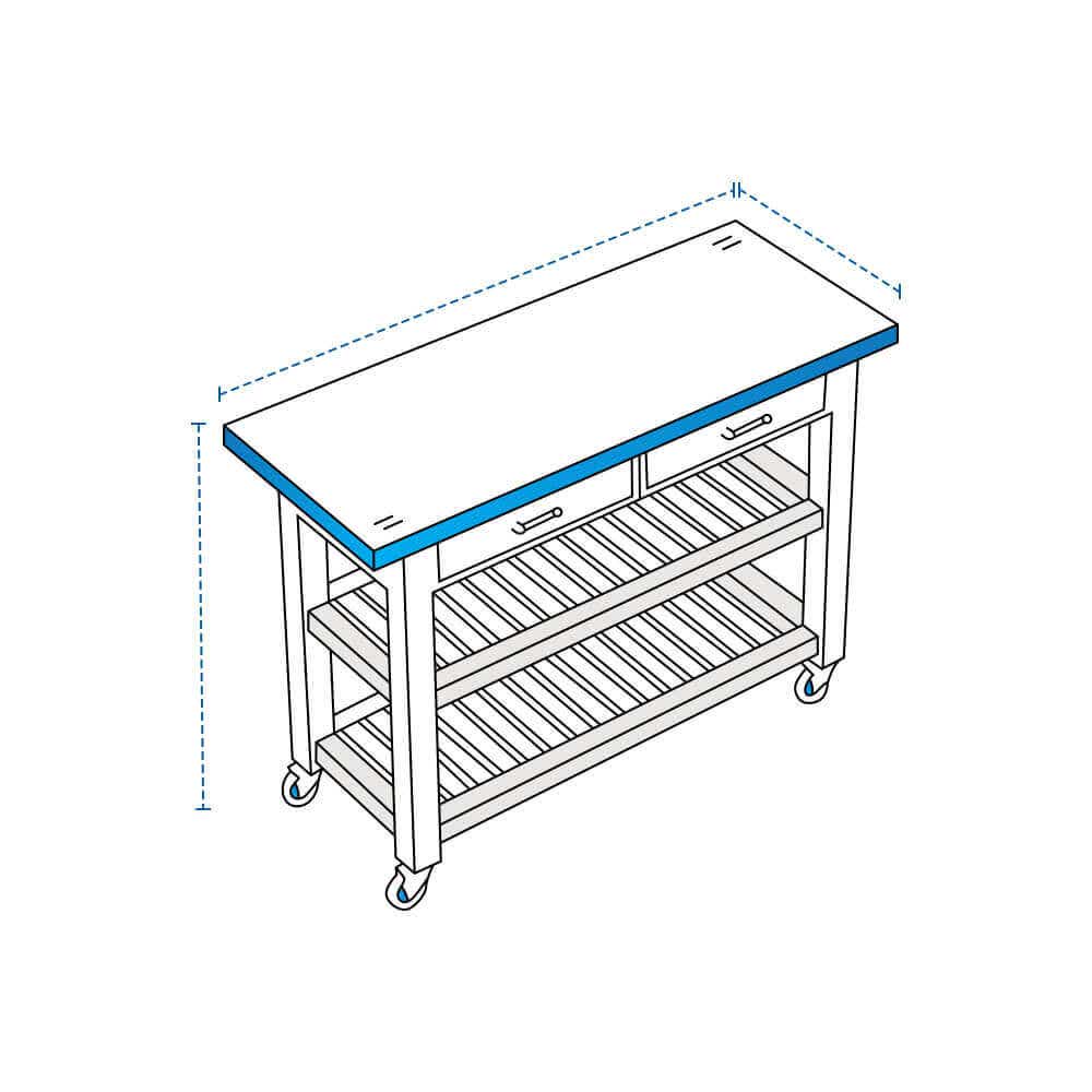 Kitchen Island Cart Covers in Custom Sizes at 20% Off | Covers & All