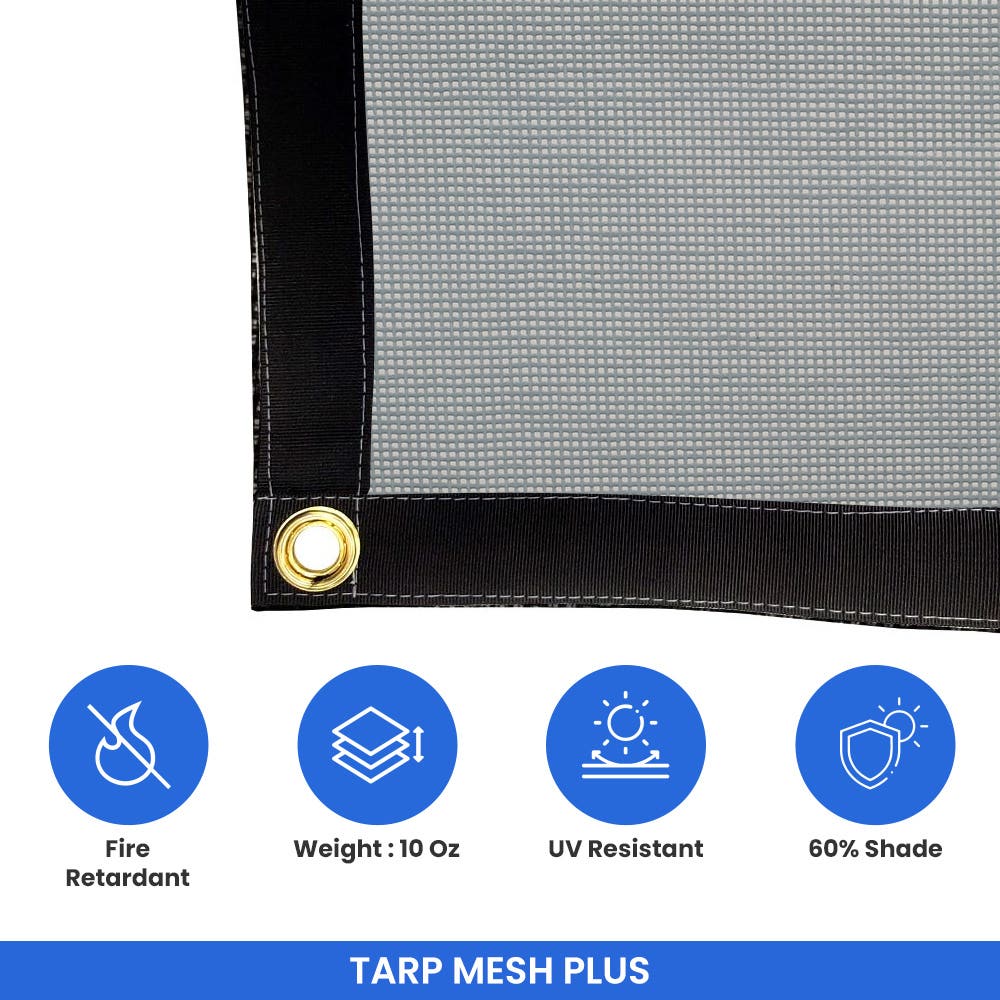 Custom Mesh Tarps - Shade Tarp with Grommets & GET 20% OFF | Covers & All