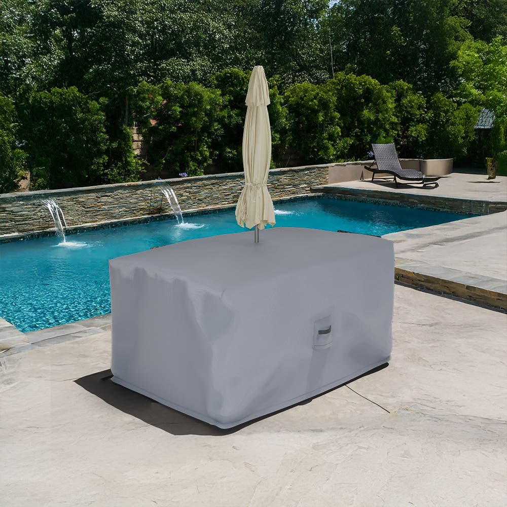 Square/Rectangle Patio Table Covers with Umbrella Hole | Covers & All
