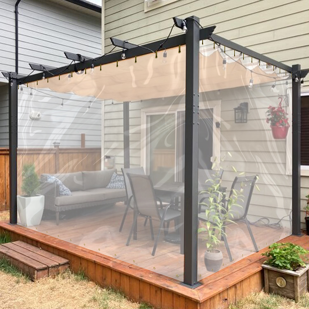 Buy Clear Vinyl Curtains - Outdoor Plastic Curtains | Covers & All
