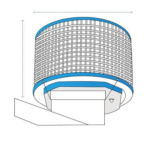 Shop Down Discharge Round Swamp Cooler Covers Online | Coversandall