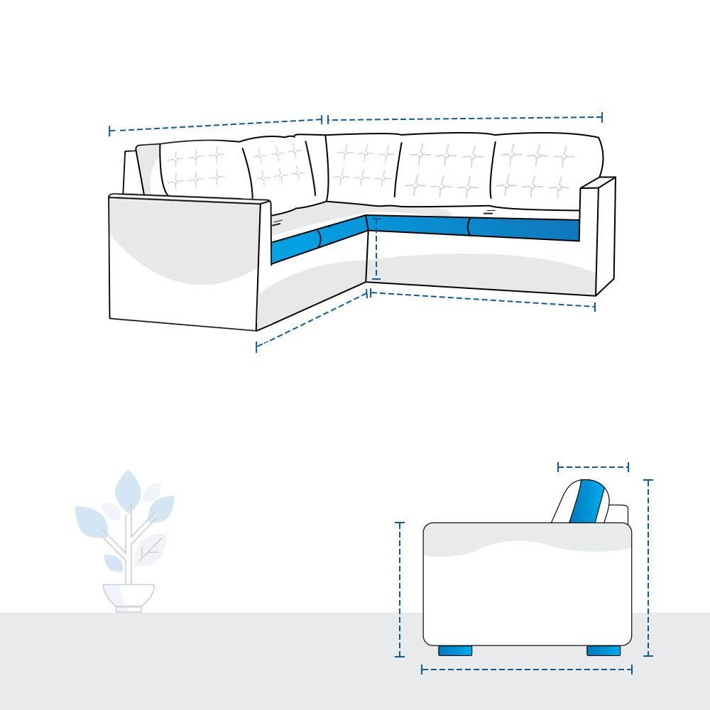 Buy Custom L-Shaped Sofa/Couch Covers - Design 1 | Covers & All