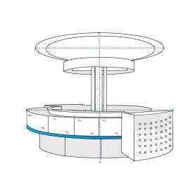 Shop Round Retail Merchandize Unit Covers Online | Coversandall