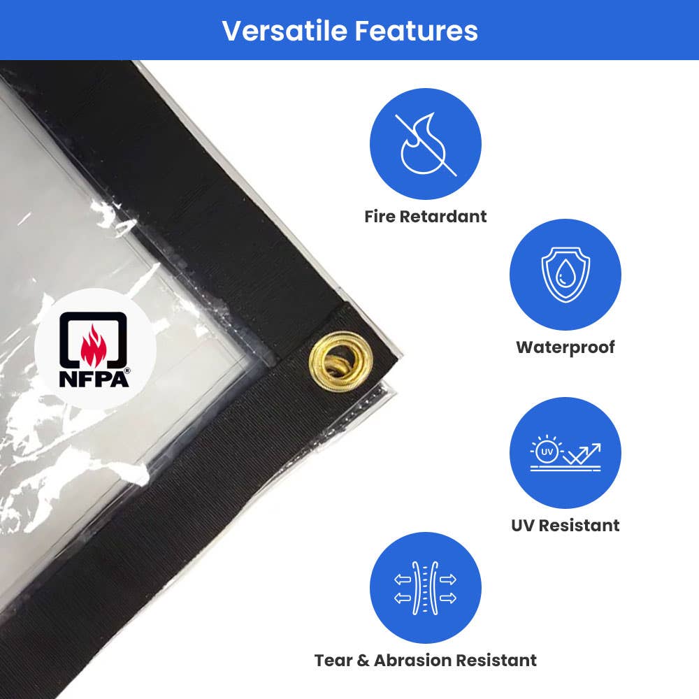 Fire Retardant Clear Vinyl Tarps | Covers & All