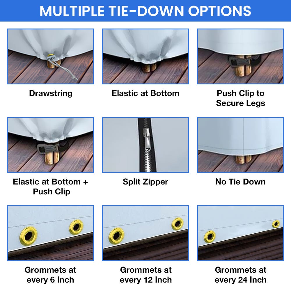 Custom Size Waterproof Rectangular Fire Pit Covers - Coversandall.