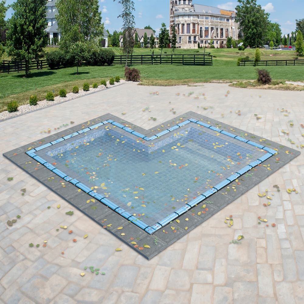 L-shape Leaf Net Pool Covers for Inground Pools | Covers & All