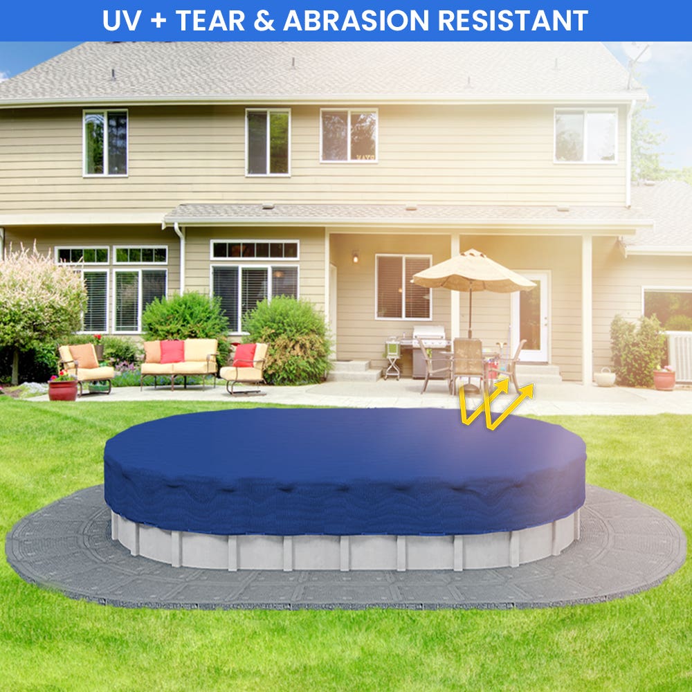 Above the Ground Oval Pool Cover : All Weather Conditions | Covers&All
