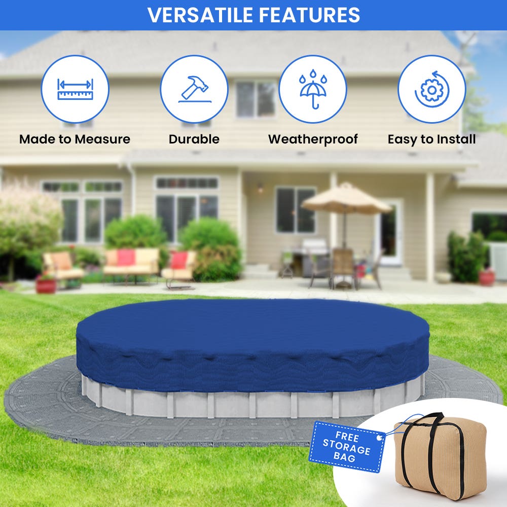 Above the Ground Oval Pool Cover : All Weather Conditions | Covers&All