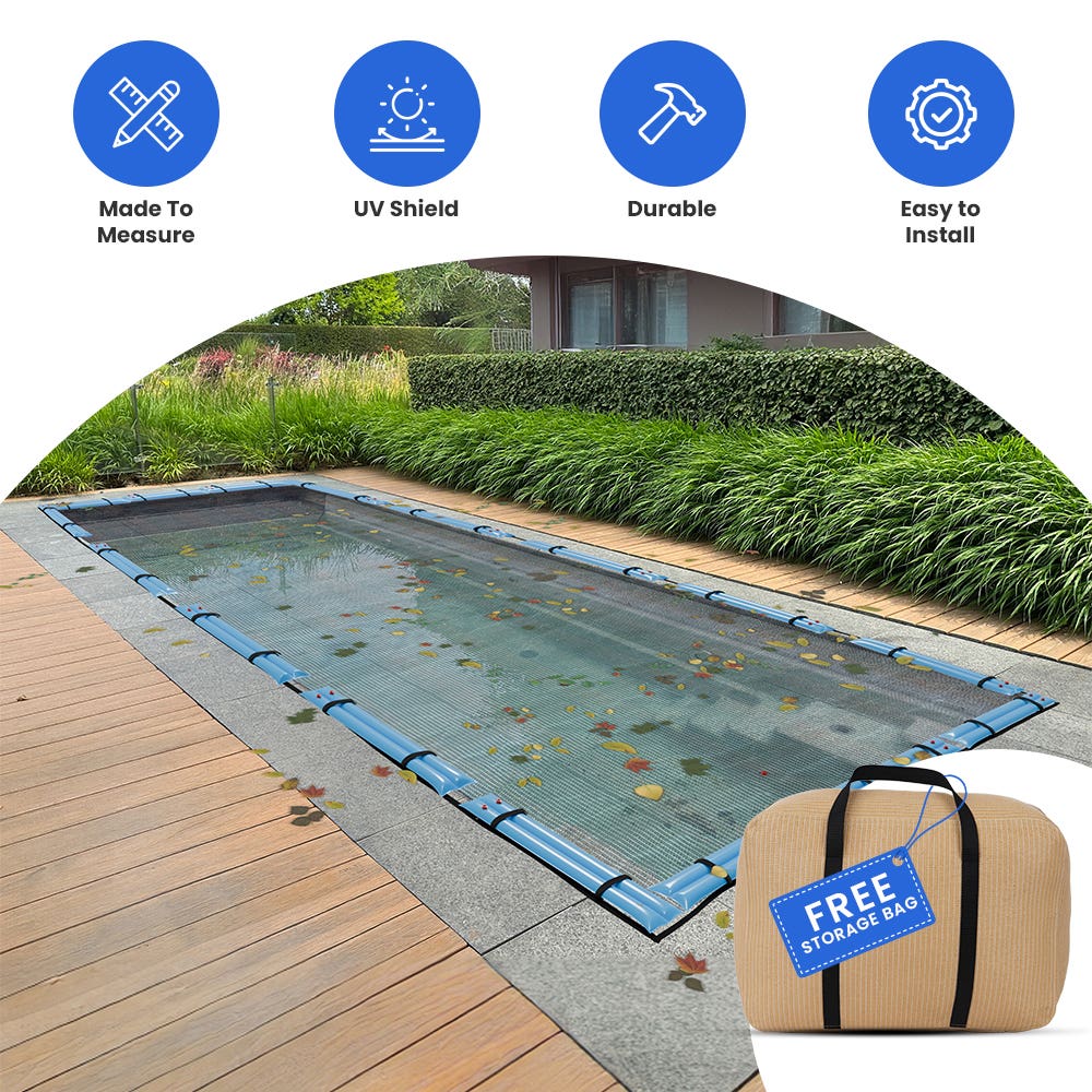 Rectangular Leaf Net Pool Covers for Inground Pools | Covers & All