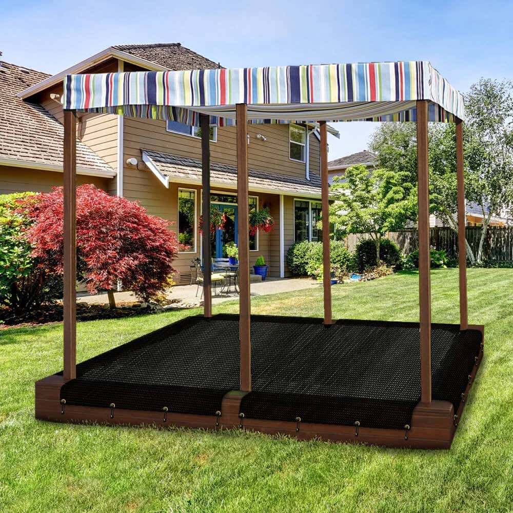 Buy Custom 6 Pole Mesh Sandbox Covers Online from Coversandall