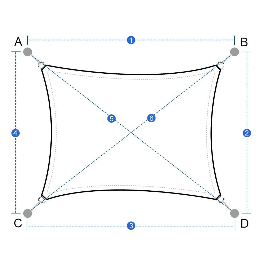 Custom 4-Sided Sun Shade Sails | Covers & All